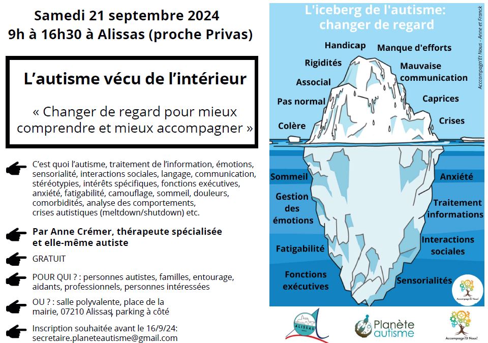 Conférence : L’autisme vécu de l’intérieur : Changer de regard pour mieux comprendre et mieux ...