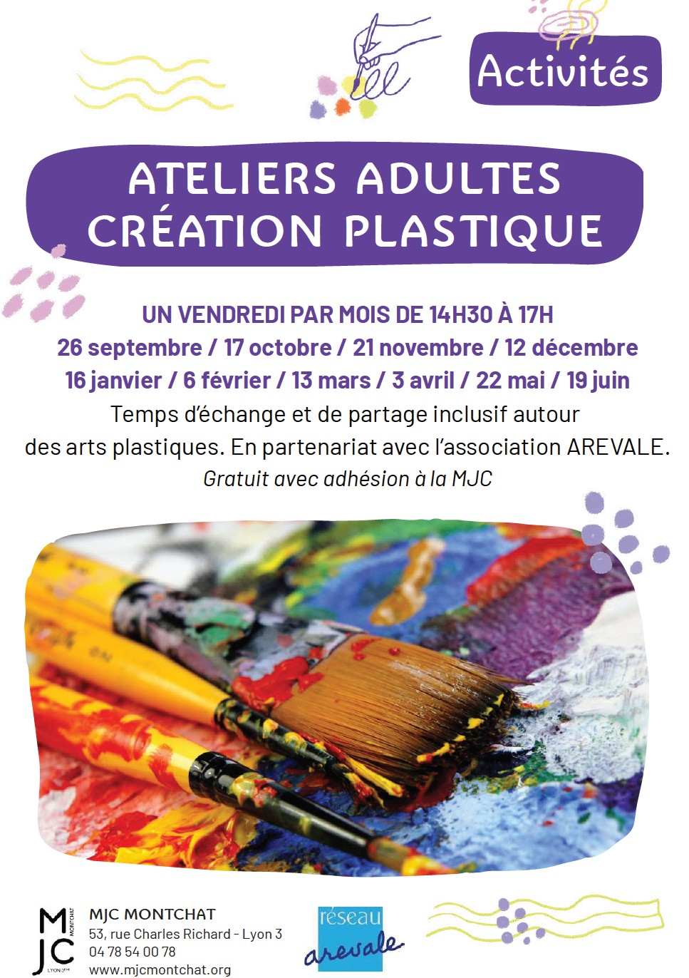 Atelier Adultes Création Plastique avec le Réseau AREVALE et la MJC ...